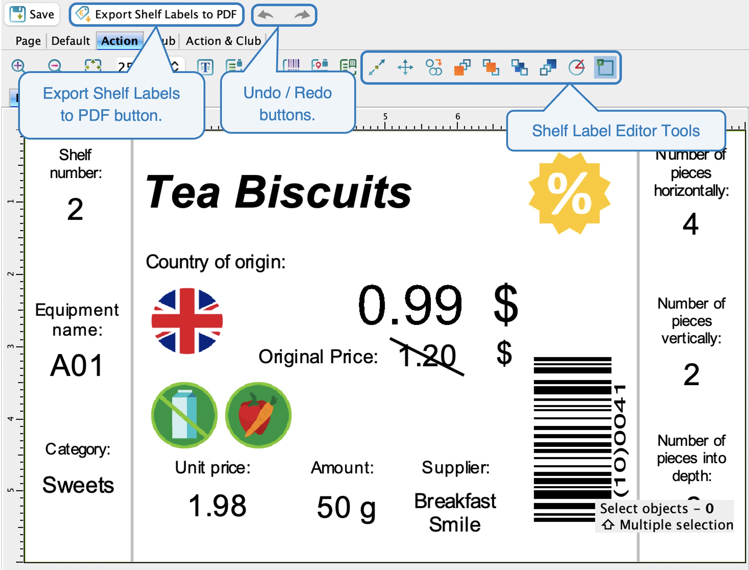Shelf Label Editor Tools | Manual | Quant - Intelligent Retail Platform