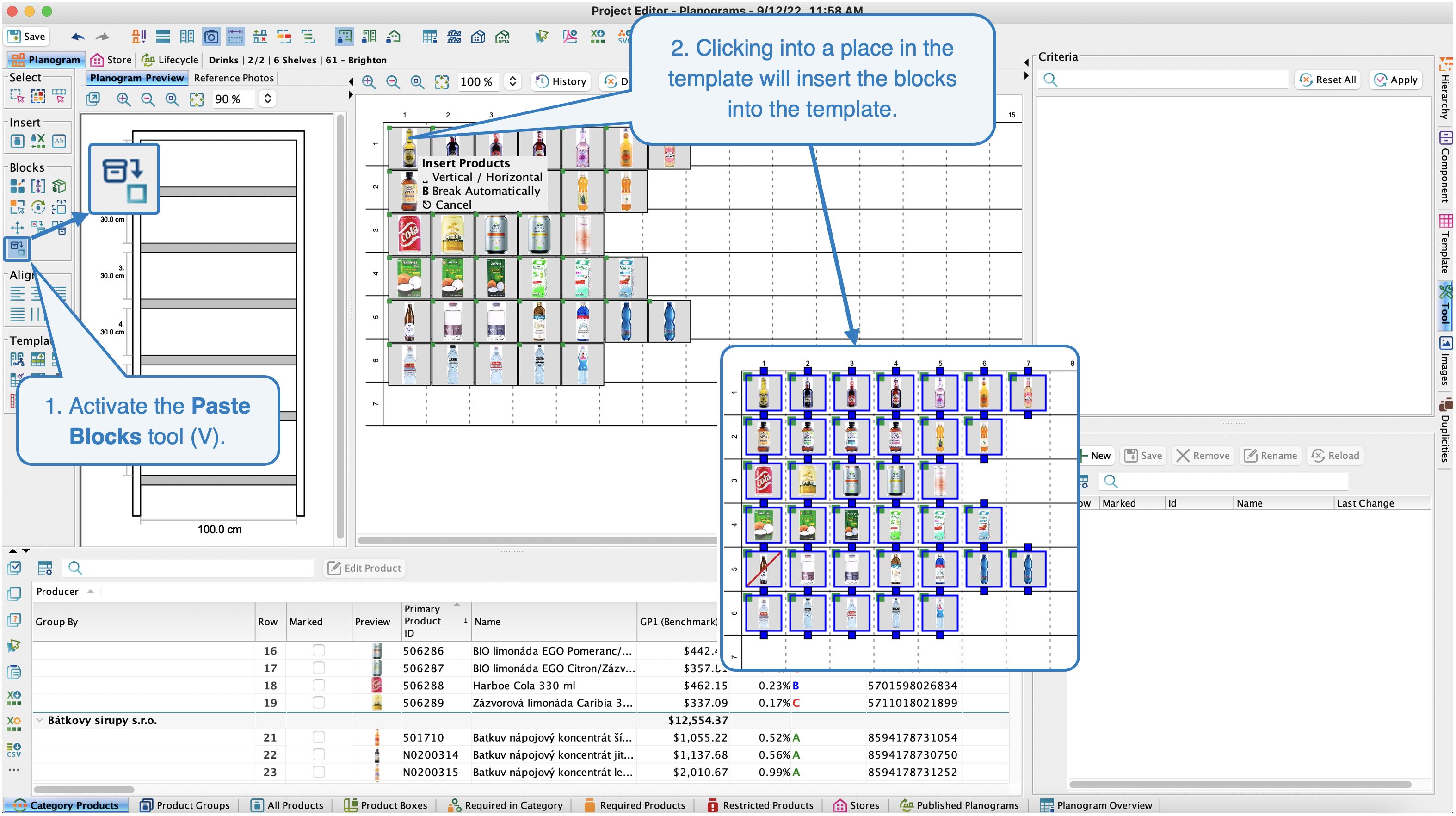 Planogram Template | Manual | Quant - Intelligent Retail Platform