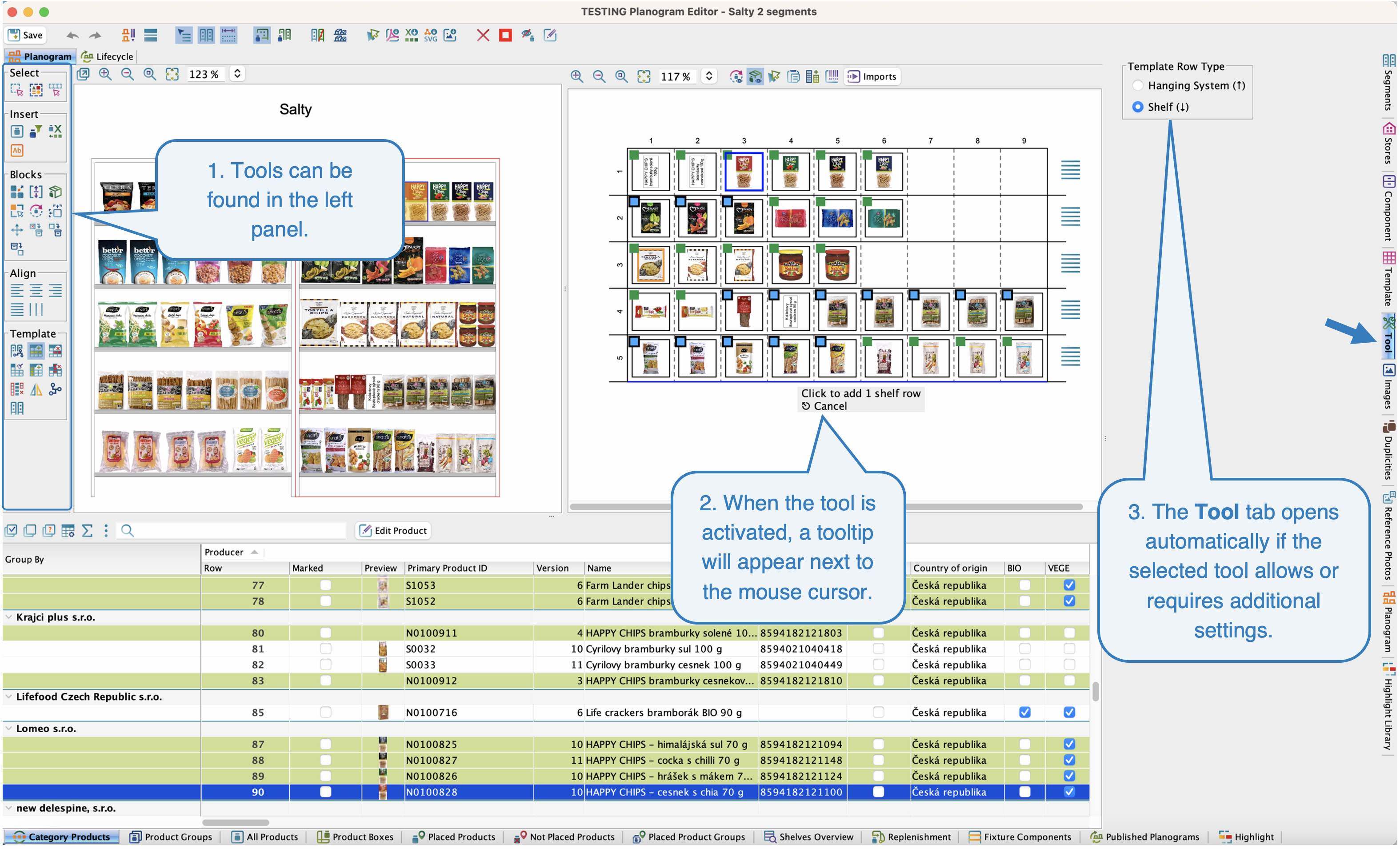 Planogram Editor Structure | Manual | Quant - Intelligent Retail Platform