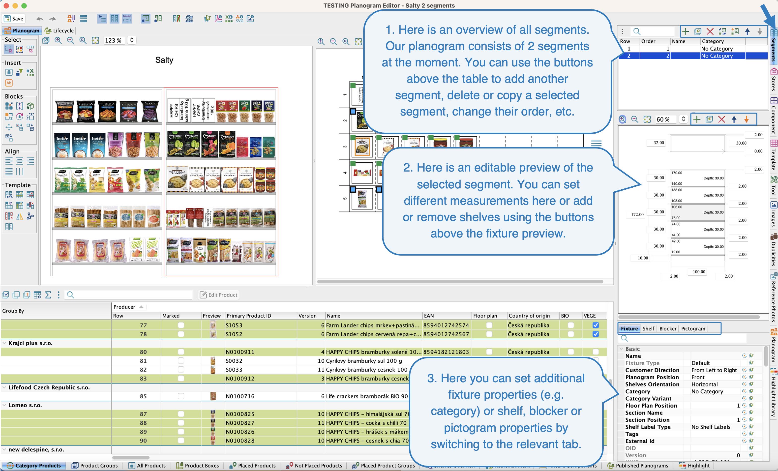 Planogram Editor Structure | Manual | Quant - Intelligent Retail Platform