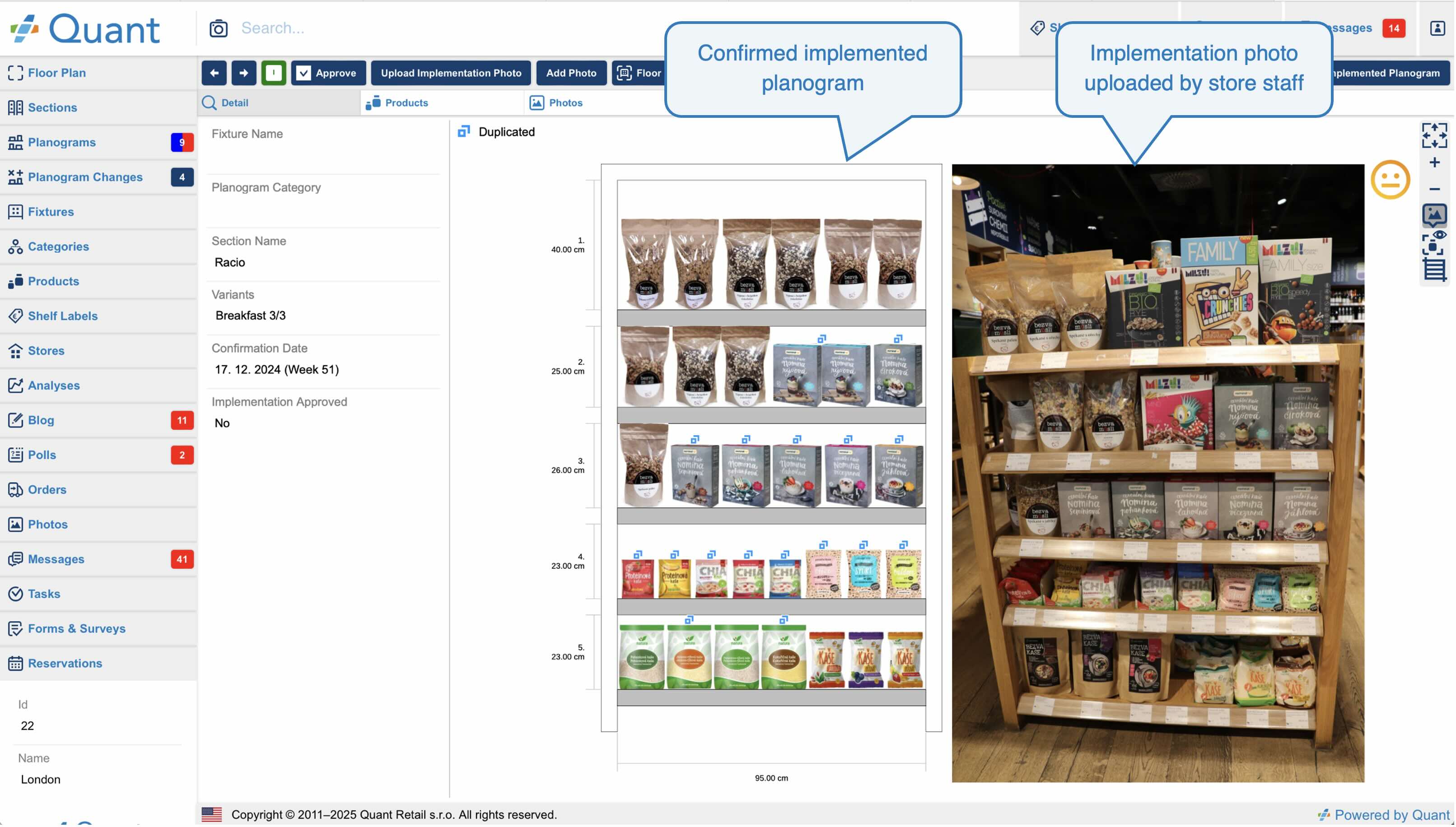 Planogram Detail | Manual | Quant - Intelligent Retail Platform