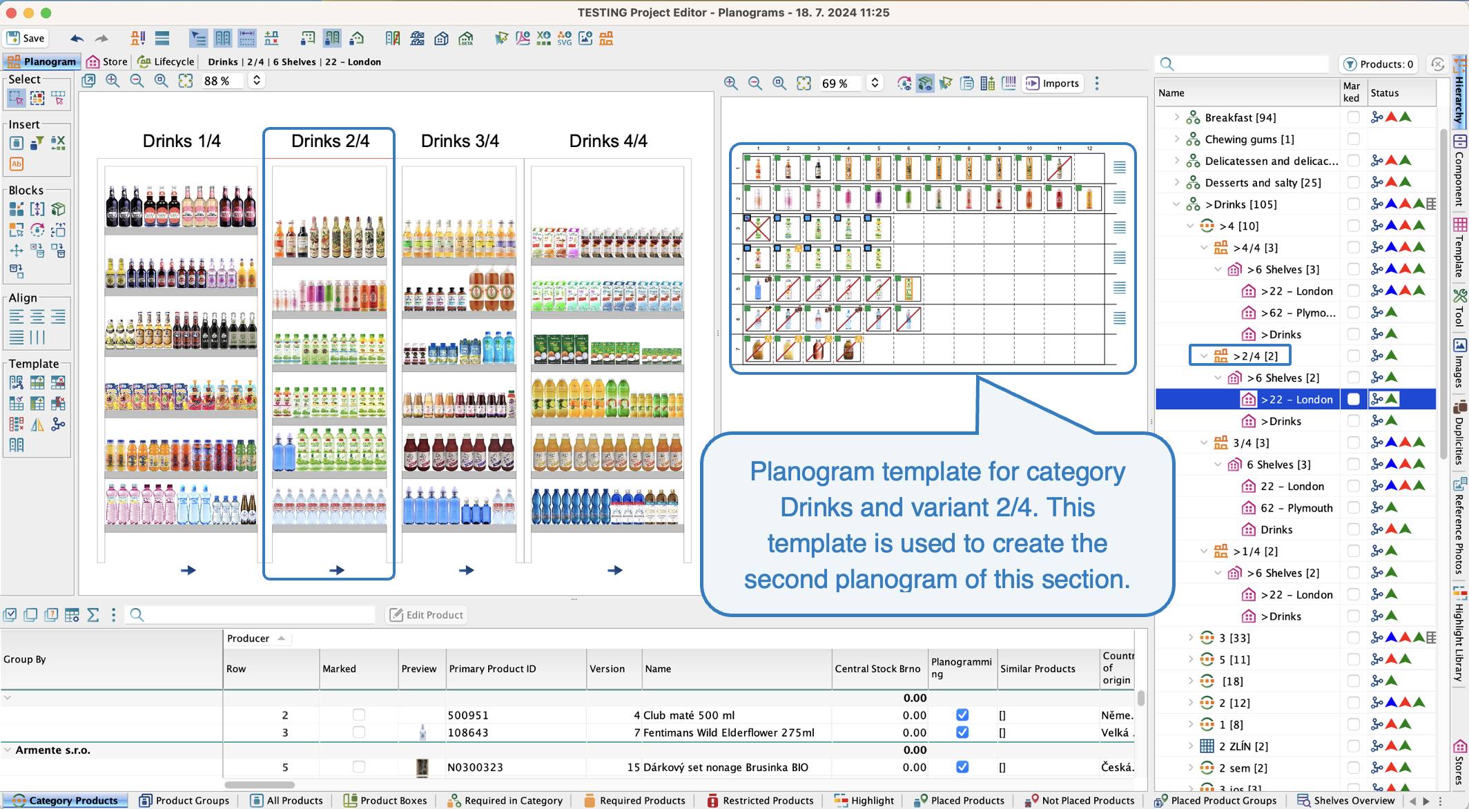 Planogram Section Templates | Manuale | Quant - una piattaforma ...