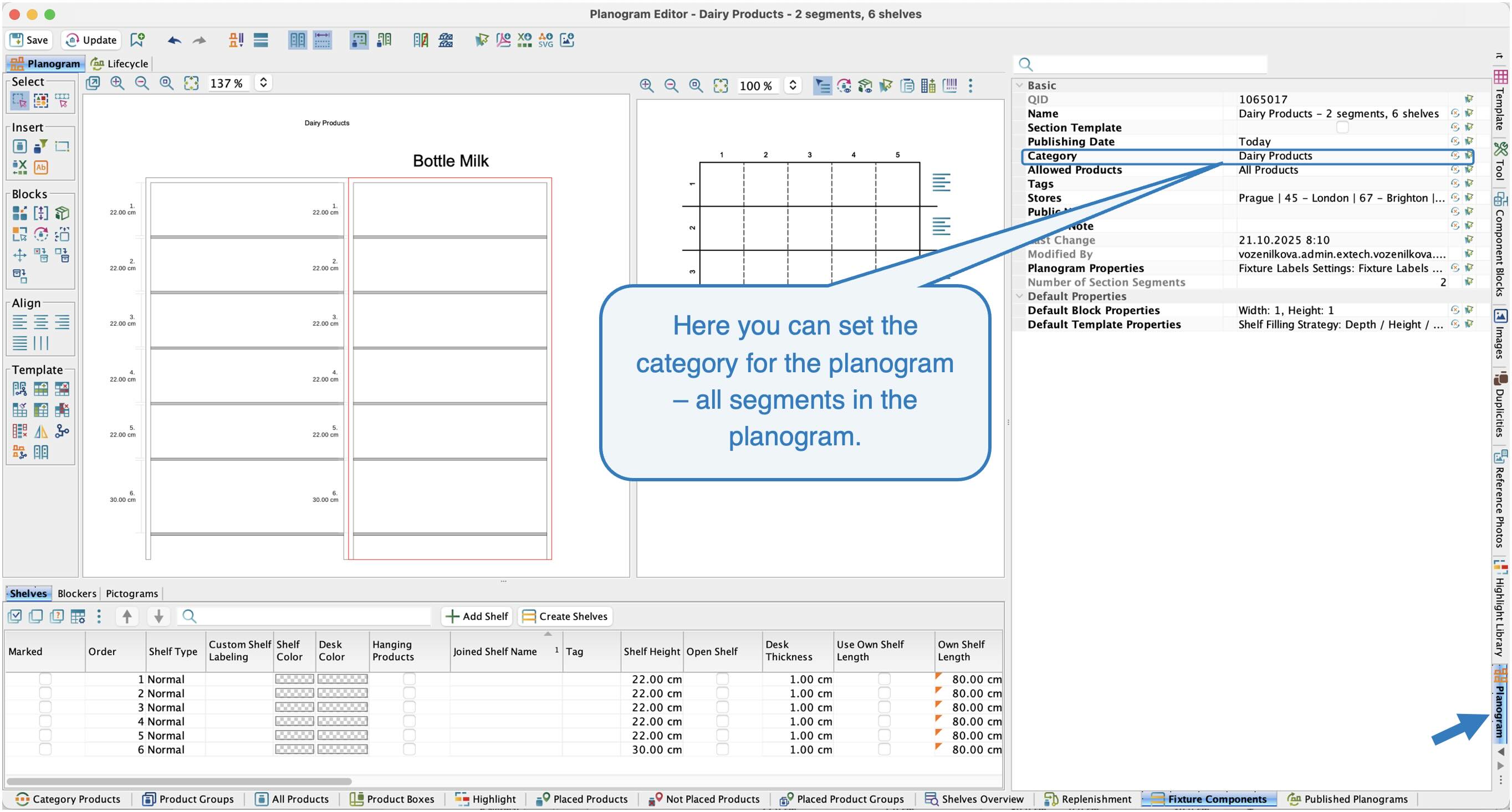 Setting a Fixture for a Planogram | Manuale | Quant - una piattaforma ...